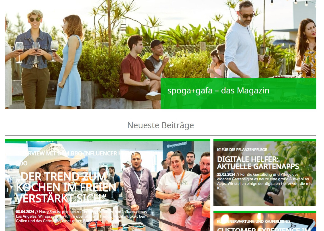 spoga+gafa launcht Onlinemagazin - DEGA GRÜNER MARKT